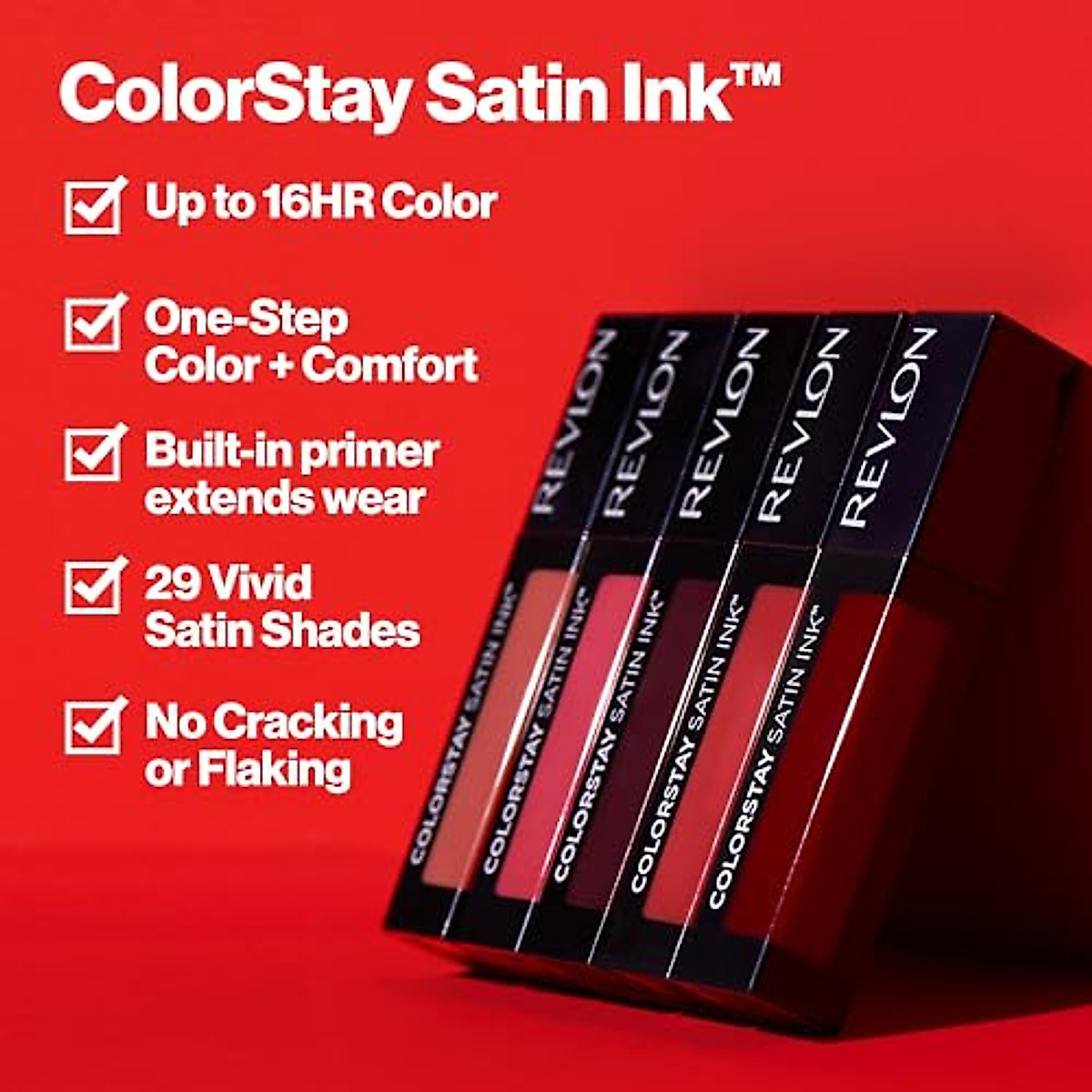 Revlon ColorStay Satin Ink Liquid Lipstick, Longwear Rich Lip Colors, Formulated with Black Currant Seed Oil, 010 Your Majesty, 0.17 fl oz