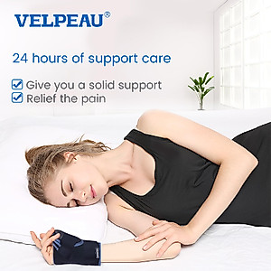 Velpeau Wrist Brace with Thumb Spica Splint for De Quervain's Tenosynovitis, Carpal Tunnel Pain, Stabilizer for Tendonitis, Arthritis, Sprains & Fracture Forearm Support Cast (Short, Left Hand -M)