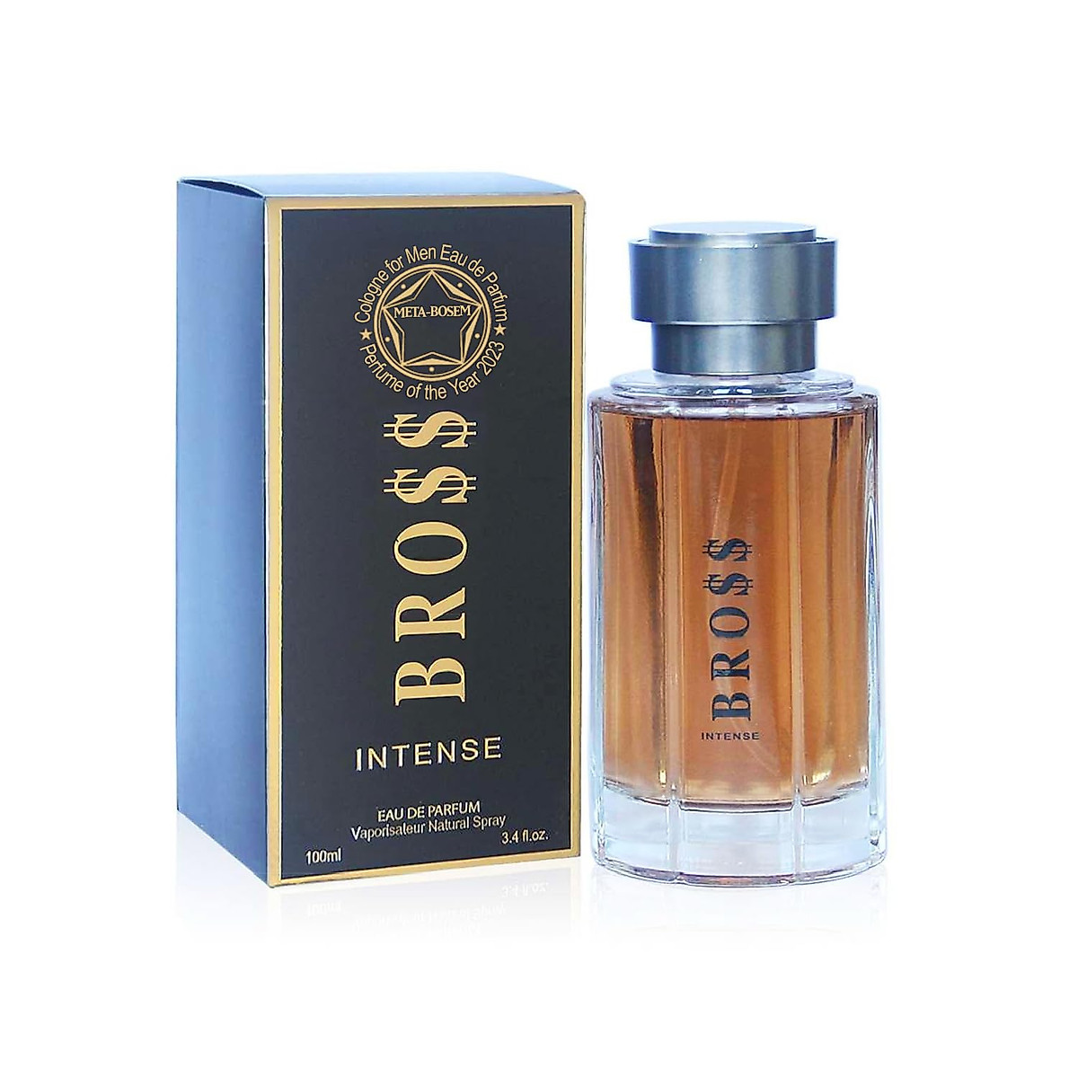 META-BOSEM 5Pc Set Men's Cologne Collection, Eau de Parfum Natural Spray - Woody Fresh Notes - Holiday Gift (Pack of 5) Each 3.4 Fl Oz, Total 17 Fl Oz