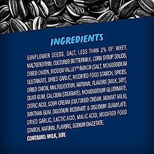 BIGS Hidden Valley Ranch Sunflower Seeds, Keto Friendly Snack, 5.35-oz. Bag (Pack of 12)