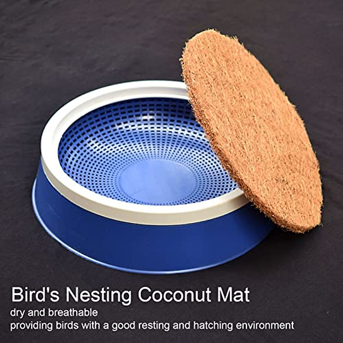 HEEPDD Breathable Dry Grass Mattress, 10Pcs Replacement Bird Nesting Pads Breeding Nests Bird Eggs Mat Coconut Fiber Mat
