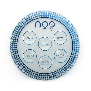Cazenove Modern Glass Seder Plate for Passover