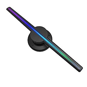 CACACOL 3D Circle App Hologram Advertising Fan 224 Lights 16.5" Wi-Fi Holographic LED Fan Creative Advertising Design Store Sign