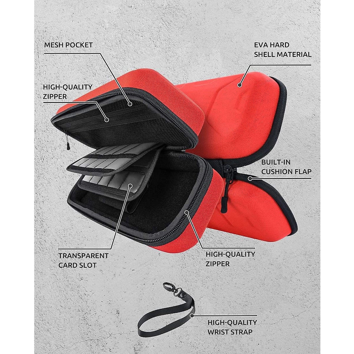 Mumba Carrying Case for Nintendo Switch OLED & Nintendo Switch, [Plus Version] Portable Protective Travel Carry Handbag Pouch for Blade/Battle Case [Large Capacity] (Red)