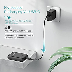 Keymox Portable Charger,KEYMOX 10000mAh Power Bank with Quick Charge 3.0 Technology and 18W USB-C Power Delivery, High-Capacity External Battery Pack Compatible with iPhone, Samsung, iPad, and More.