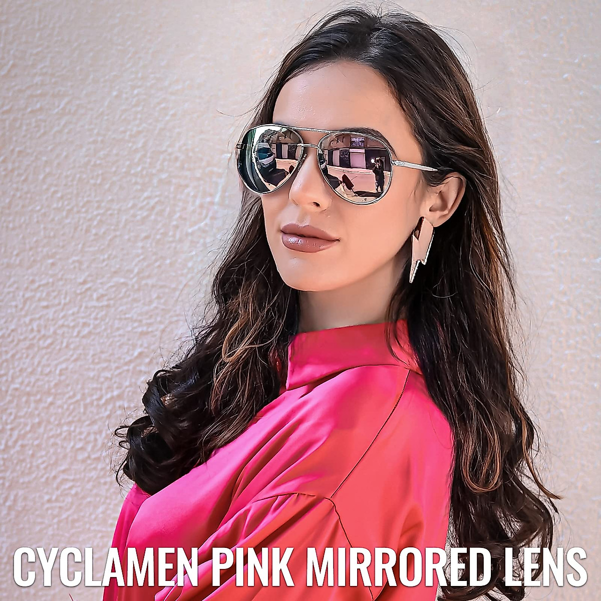 SODQW Aviator Sunglasses for Women Men Oversized with Metal Frame, Mirrored Polarized Aviator Sunglasses with UV Protection