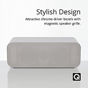 Q Acoustics 3090Ci Center Speaker Arctic White - 2-Way Reflex Enclosure Type, 2 x 4 Mid/Bass Driver, 1 x 0.9 Tweeter - Active Speakers/HiFi Speakers for Home Theater Sound System