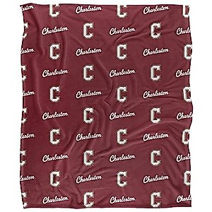 College of Charleston Cougars Blanket, 36"x58" Logo Pattern, Silky Touch Super Soft Throw