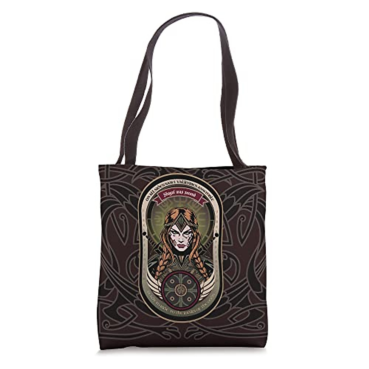 Norse Mythology Valkyrie Viking Shieldmaiden Illustration Tote Bag