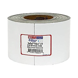 EternaBond RoofSeal White 4" x50' MicroSealant UV Stable Roof Seam Repair Tape | 35 mil Total Thickness | EB-RW040-50R - One-Step Durable, Waterproof and Airtight Repair