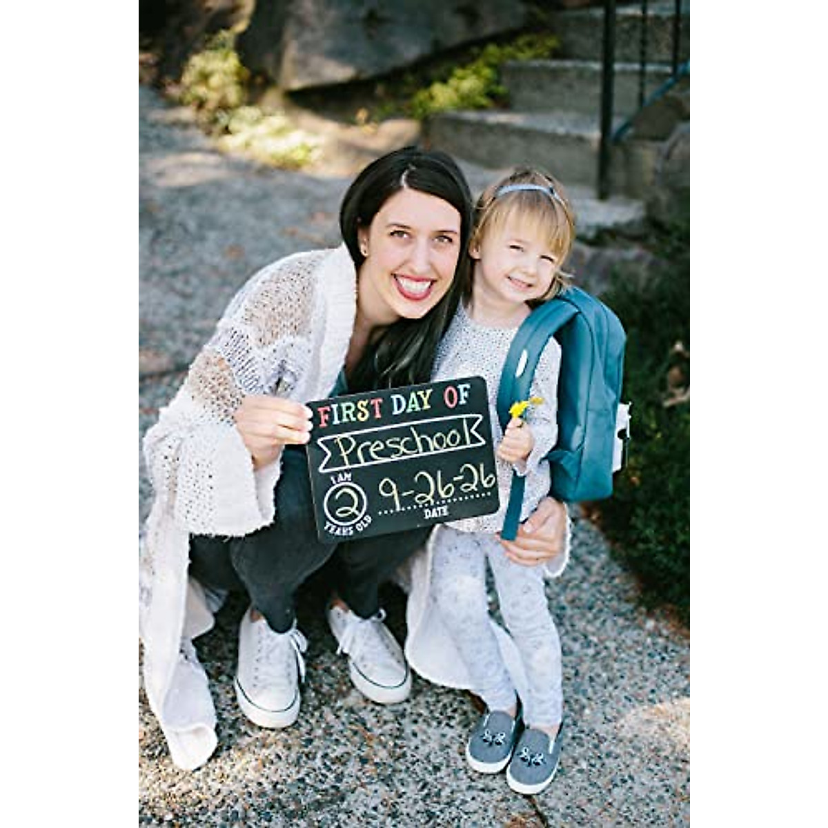 Pearhead Photosharing Chalkboard Signs, Perfect to Commemorate the First and Last Day of School, 2 Chalkboard Signs for School Celebrations and Milestones, 2 Count (Pack of 1) Packaging may vary