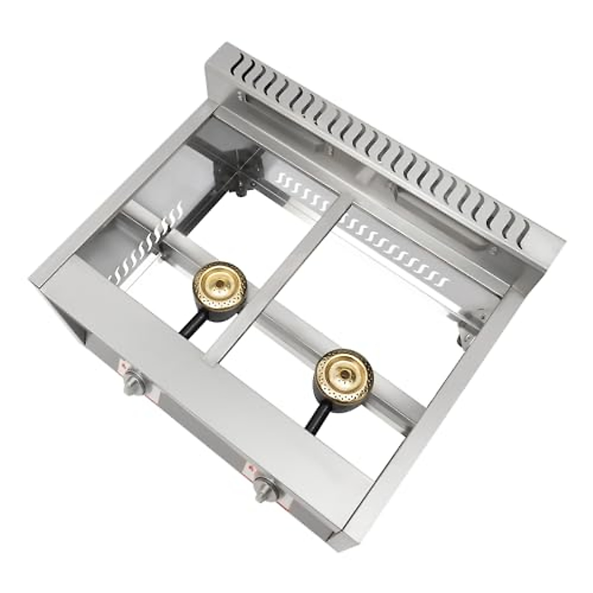 Gas Deep Fryer,12L Commercial Stainless Steel Gas Deep Fryer Food Warmer with 2 Tanks And Lids,Energy-Saving Deep Countertop Gas Fryer for Supermarkets,Hotels,Canteens,Temperature Control: 50~380 ℃