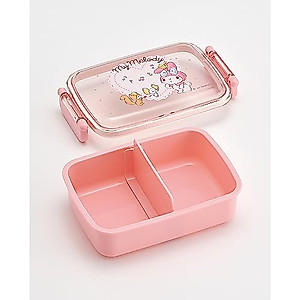 My Melody Bento Lunch Box (15oz) - Cute Lunch Carrier with Secure 2-Point Locking Lid - Authentic Japanese Design - Durable, Microwave and Dishwasher Safe - Music