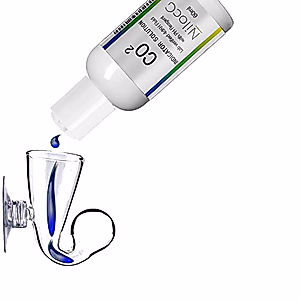 Glass CO2 Drop Checker – CO2 Monitor Kit for Aquarium Tank – Functional and Reliable – Transparent Drop Checker, 4dkh/pH Reagent Solution and Suction Cup