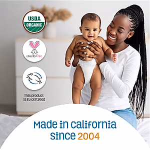 Nature's Baby Organics Baby Powder Corn Free/Talc Free Diaper Dusting Powder with Aloe Soft Gentle 100% Organic Baby Powder Hypoallergenic Fragrance Free, 4 oz Each, 2 Pack