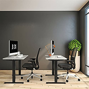 ZHAOLEI Computer Desk Laptop Desk Electric Adjustable Standing Up Desk Frame Dual Motor W/Controller (Color : D)