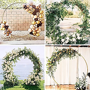 Prolee 7.2ft Golden Metal Arch With Upgraded Self Standing Base, Metal Balloon Arch Extra Thick Tube For Extra Sturdy, Balloon Holder for Birthday Party, Wedding Decoration