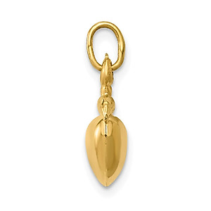 The Black Bow 14k Yellow Gold 3D Puffed Apple Charm