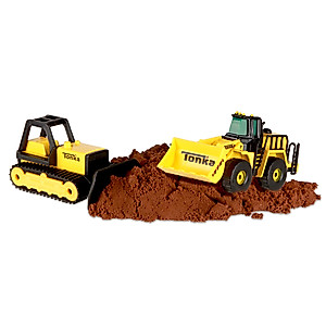 Tonka - Metal Movers Combo Pack Series 2 - Bulldozer and Front Loader , Yellow, Unisex Children
