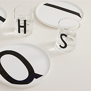 Design Letters Drinking Glasses 11 Oz | Monogrammed Gifts for Men | Tumbler Glass in Scandinavian Design | Engraved Whiskey Glasses | Initial Rock Glass Dishwasher & Microwave Safe |Gifts for Dad, Him