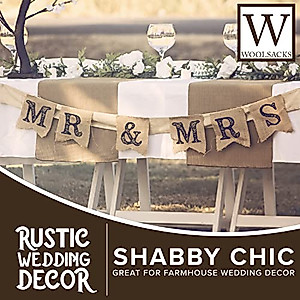 Woolsacks Burlap Fabric by The Yard | 40" Wide x 5 Yard Long | Natural Jute Burlap Fabric 5 Yards