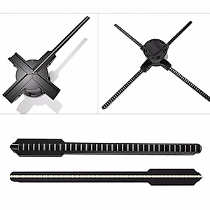 GIWOX 3D Hologram Fan with WiFi, 640PX Hi-Resolution 20.5'' Holographic Video Projector, Graphic 3D Video-3D Advertising Display is Best for Business Store Shop Holiday Events Display (52cm)