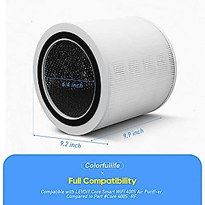 Colorfullife Core 400S Air Purifier Replacement Filter for Levoit Core 400S Air Purifier, H13 True HEPA 3-Stage Pet Filters - Replacement for Core 400S-RF, Core 400S, 2 Pack