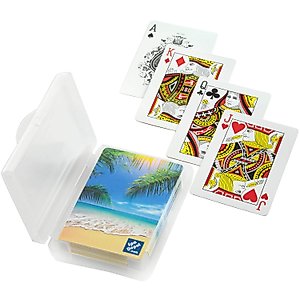 Spa Depot Waterproof Playing Cards - Tropical Paradise - Washable Flex-Vinyl Plastic Poker Deck