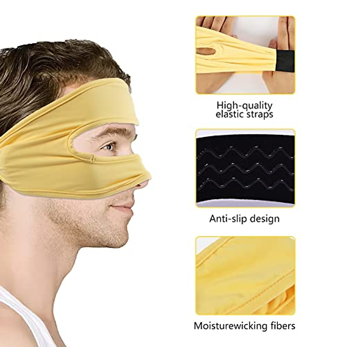 VR Eye mask Headband 4 Pieces Breathable Sweat-Absorbing Stretch mask for VR Exercise, Supernatural Virtual Reality Headset VR Equipment Accessories, Headband for Men and Women Home