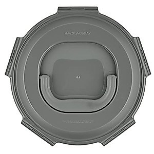 Rachael Ray Leak-Proof Nestable Container Food Storage Bin Set, 10-Piece, Clear with Gray Lids