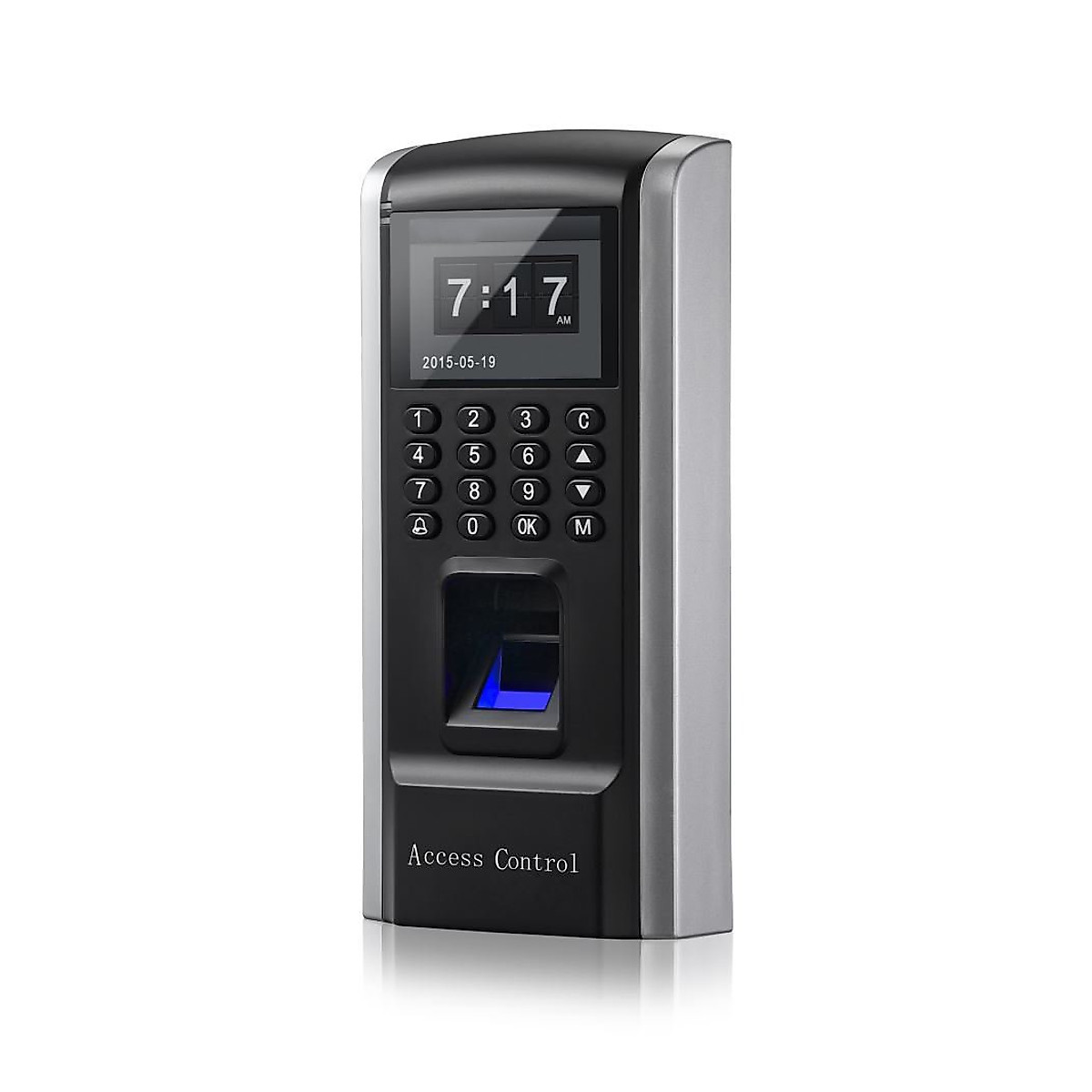 MENGQI-CONTROL Full Kits Biometric Fingerprint RFID Password Access Control Systems + 600lbs Force Electric EM Magnetic Lock +110V Power Supply+10 Cards and Key Fobs
