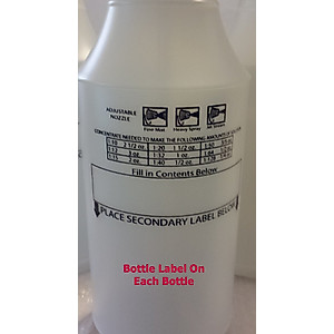 Spray Bottles with Large Top for Easy Filling, Reusable, 32oz, 2 Complete Bottles, with Scale on Side of Bottle for Easy Mixing, Part# WM83233-WM02-RED (Red & White Sprayer Top)