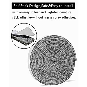 Gasket for Big Green Egg Large, Big Green Egg Parts Accessories, High Temp Material Gasket Replacement for Big Green Egg Large and XLarge, Self Stick 15Ft Long,7/8" Wide,with Scraper