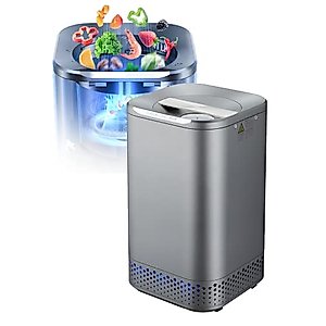 NAGUALEP Smart Kitchen Compost Bin, Auto Home and Kitchen Composting Bin, Turn Garbage om to Compost, Single Button, Auto Stop When Finish, Food Waste Cycler
