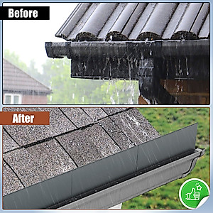 BJADE'S Gutter Valley Splash Guard,12 Pcs Aluminum Roof Valley Splash Shield Gutter Guard.for Straight,Flat Roofs,Corner,10 inch Each