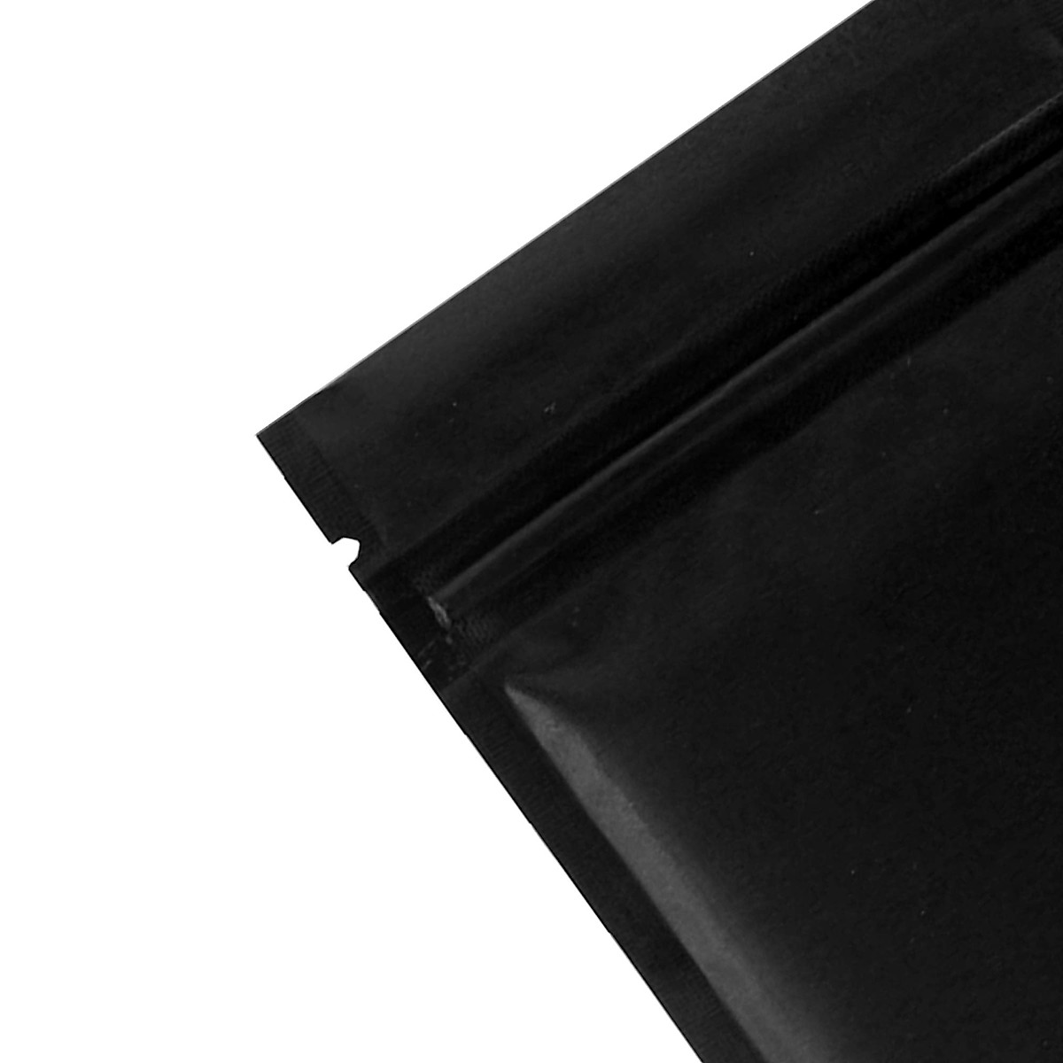 QQ Studio 100 Multiple Size & Matte Colored Flat Zip Lock Bags (MED ~ 4.7"x7.1", Matte Black)