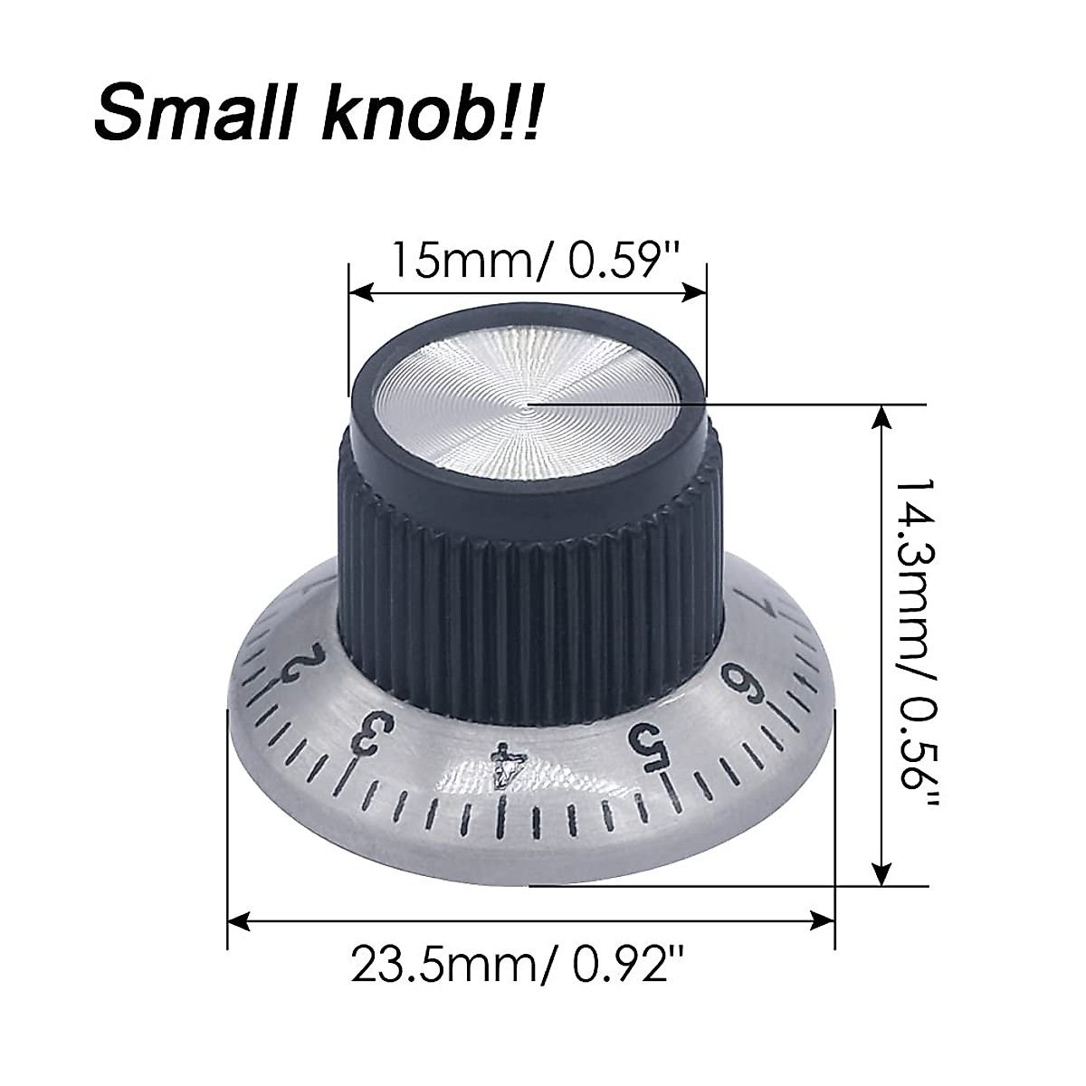 mxuteuk 4pcs Potentiometer Control Knob Volume Audio Electric Guitar Bass Pedal Knobs Screw Type 24 x 14.5mm (d*h) KNOB-C-1