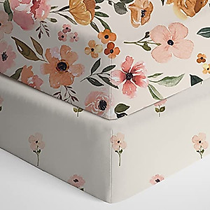 Crib Sheets Set - Premium and Ultra Soft Cotton Blend Fitted Baby Crib Sheet- 2 Pack- Crib Bed Mattress & Toddler Bed Sheet by Max&So