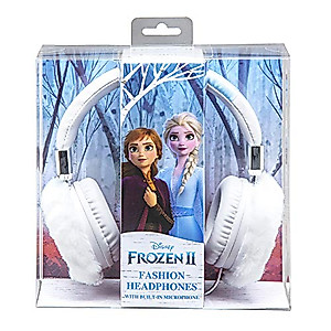 eKids M48 Disney Frozen 2 Kids Headphones Fashion with Built in Microphone, Stream Audio Playback Disney Plus, Adjustable Kids Headband Home Travel