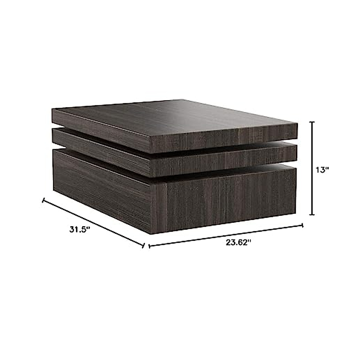 Christopher Knight Home Modernesque Rotating Coffee Table, Black