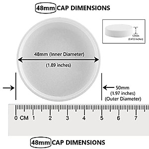 Screw-On Caps Compatible with 1-5 Gallon Bluewave, New Wave Enviro, PureAqua Brand Water Jugs, 48mm Size Bottle Lids, 2pk