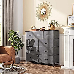 n/a 9-Drawer Dresser Fabric Storage Tower for Bedroom Nursery Entryway Closets Tall Chest Organizer Unit with Steel Frame