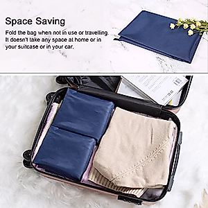 Polecasa Extra Large Heavy Duty Laundry Bag with 130gsm Tear Resistant Fabric, ID Tag and Handles, Easy to Carry Waterproof Dirty Clothes Drawstring Bag, Washable Hamper Bag for Travel, 28”x36”, Blue