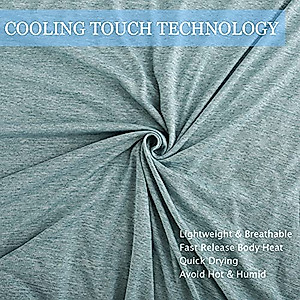 CHOSHOME Cooling Blanket for Hot Sleepers Lightweight Summer Cold Thin Blankets for Sleeping, Hot Flashes Night Sweats, Soft Blanket for Bed, Twin Size, Green