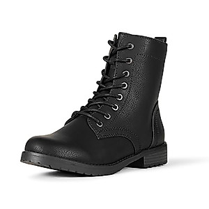 Amazon Essentials Women's Lace-Up Combat Boot, Black, 7