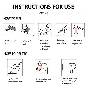 24 Pcs Press on Nails Medium Almond Fake Nails French Tip Black White Stars Designs False Nails with Black White Glossy Acrylic Full Cover Nude Acrylic Nails Reusable Artificial Nails for Women Girls