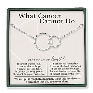 HOPE LOVE SHINE Gifts for Women for Courage Against Cancer - Inspirational Gifts for Women - Strength Jewelry for Women with Thoughtful Poem - Sterling Silver Necklace