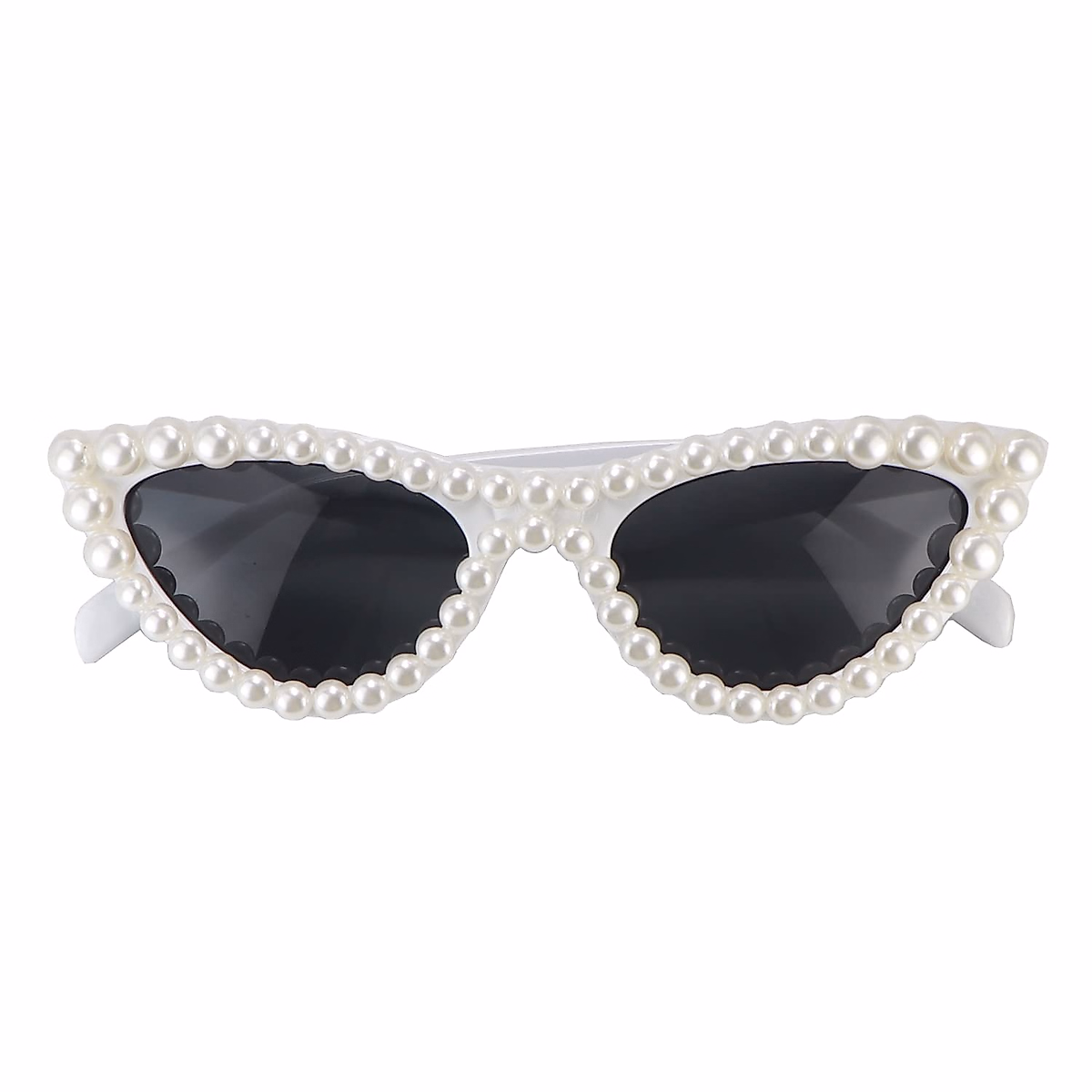 FUPRECIOUS Pearl Cat Eye Sunglasses Womens Cute Fashion Trendy Eyewear