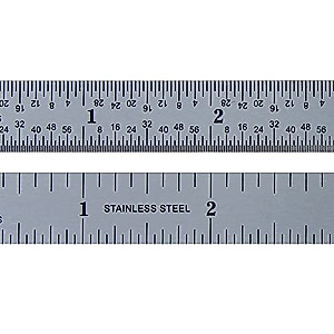 6" 4R (1/8, 1/16, 1/32, 1/64) Stainless Steel Machinist Ruler/Rule Scale