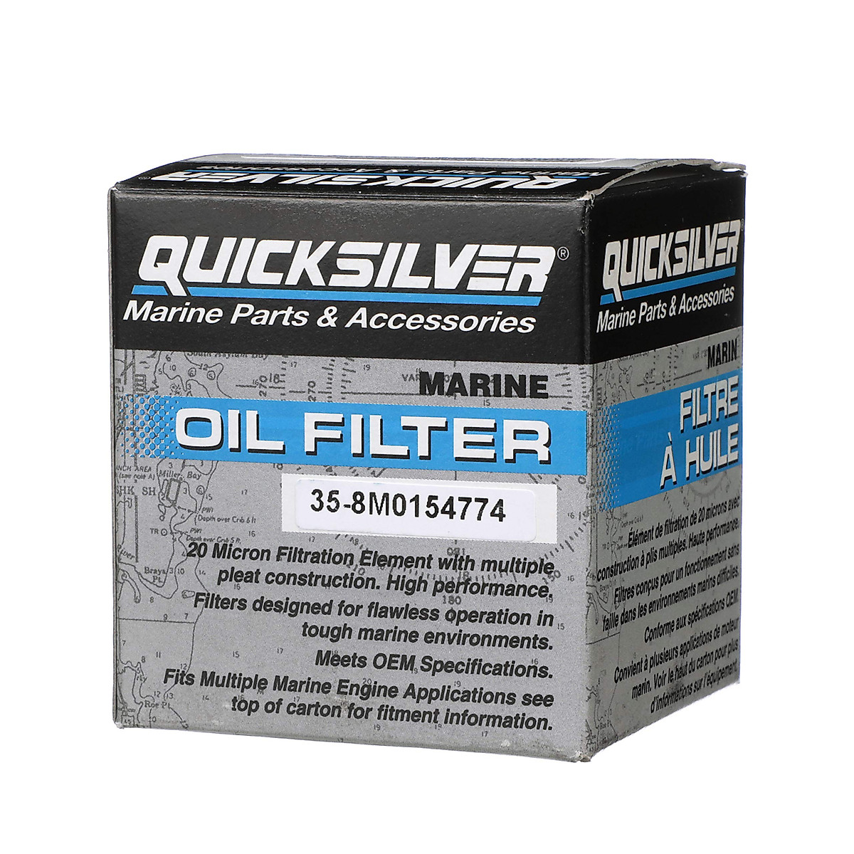 Quicksilver 8M0154774 Oil Filter for Various Marine Engines